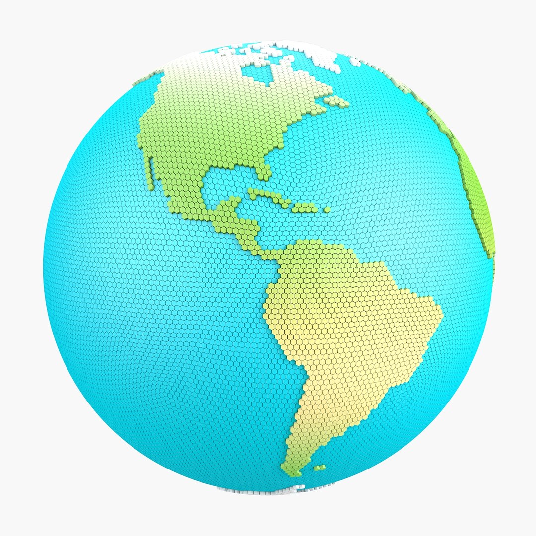 Earth Hexagons 3D Model - TurboSquid 1257984