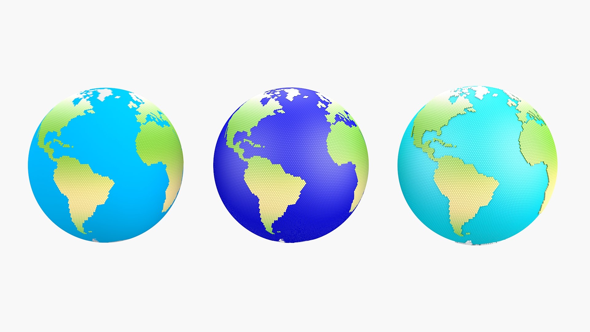 Earth Hexagons 3D Model - TurboSquid 1257984