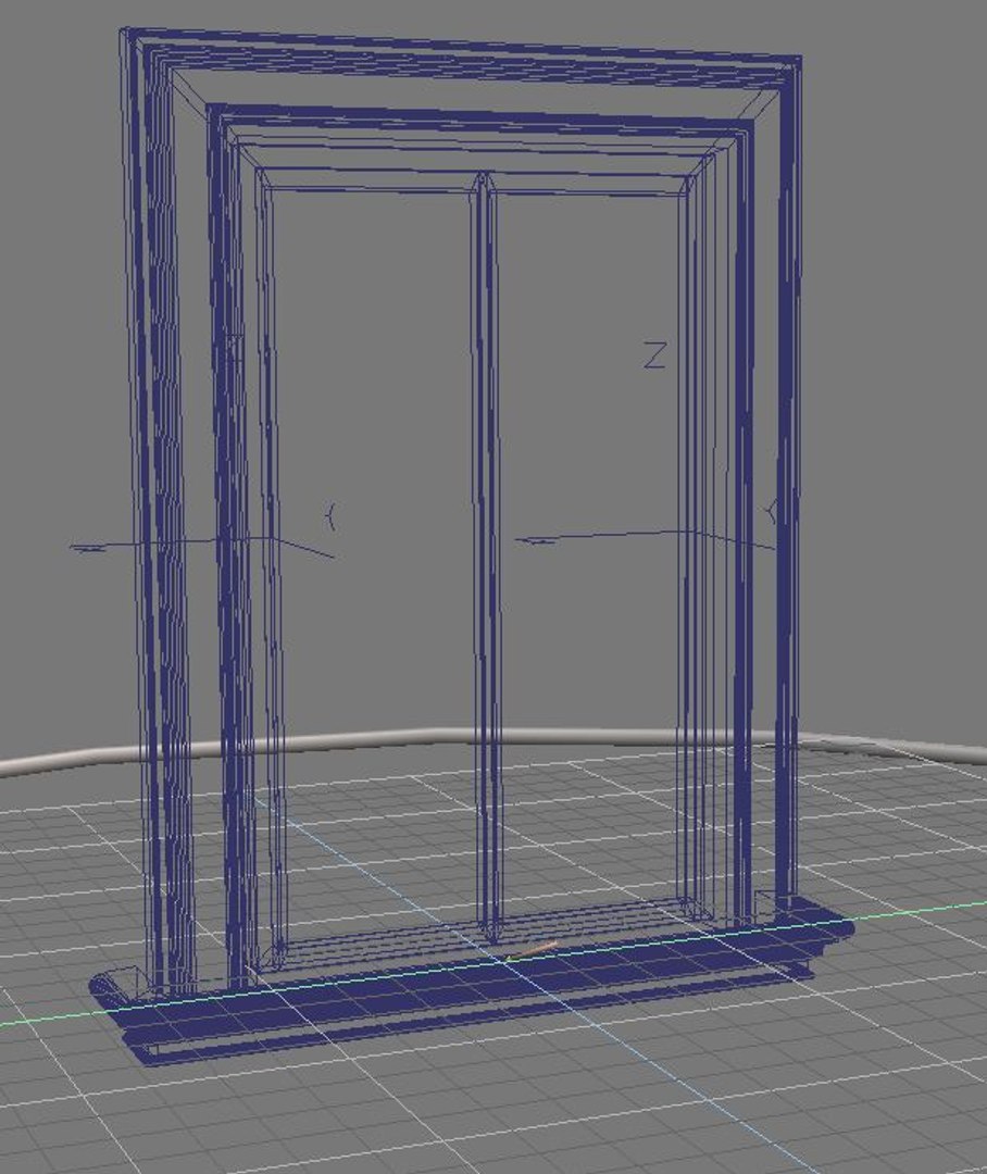 3d model of exterior window