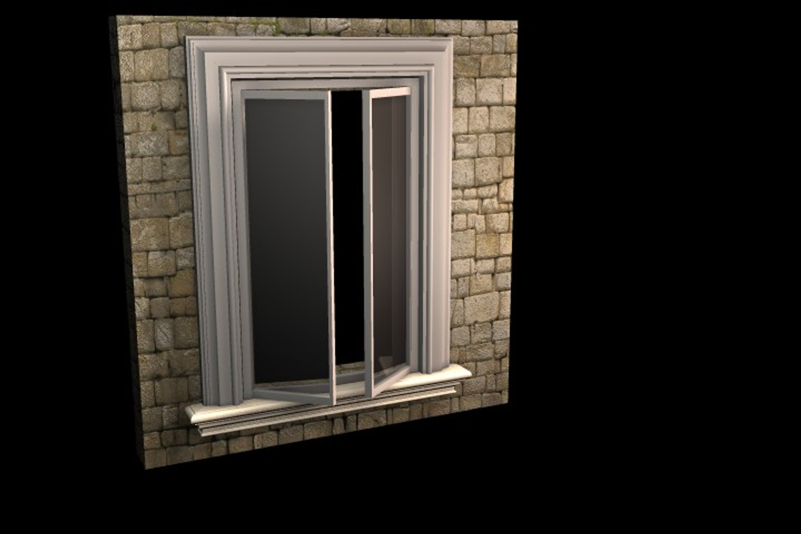 3d model of exterior window