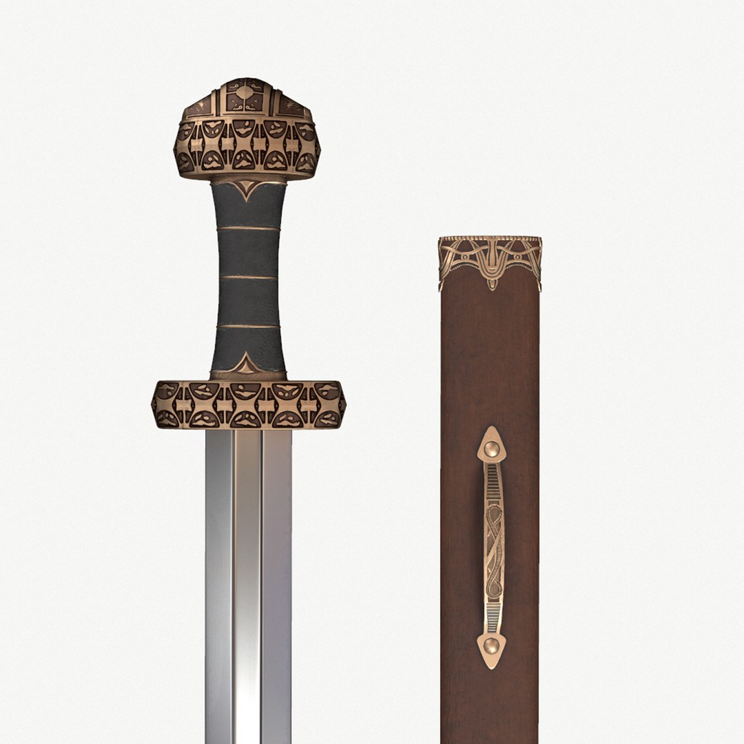 Viking Sword Complete With Sheath - PBR Low-Poly Model 3D Model ...