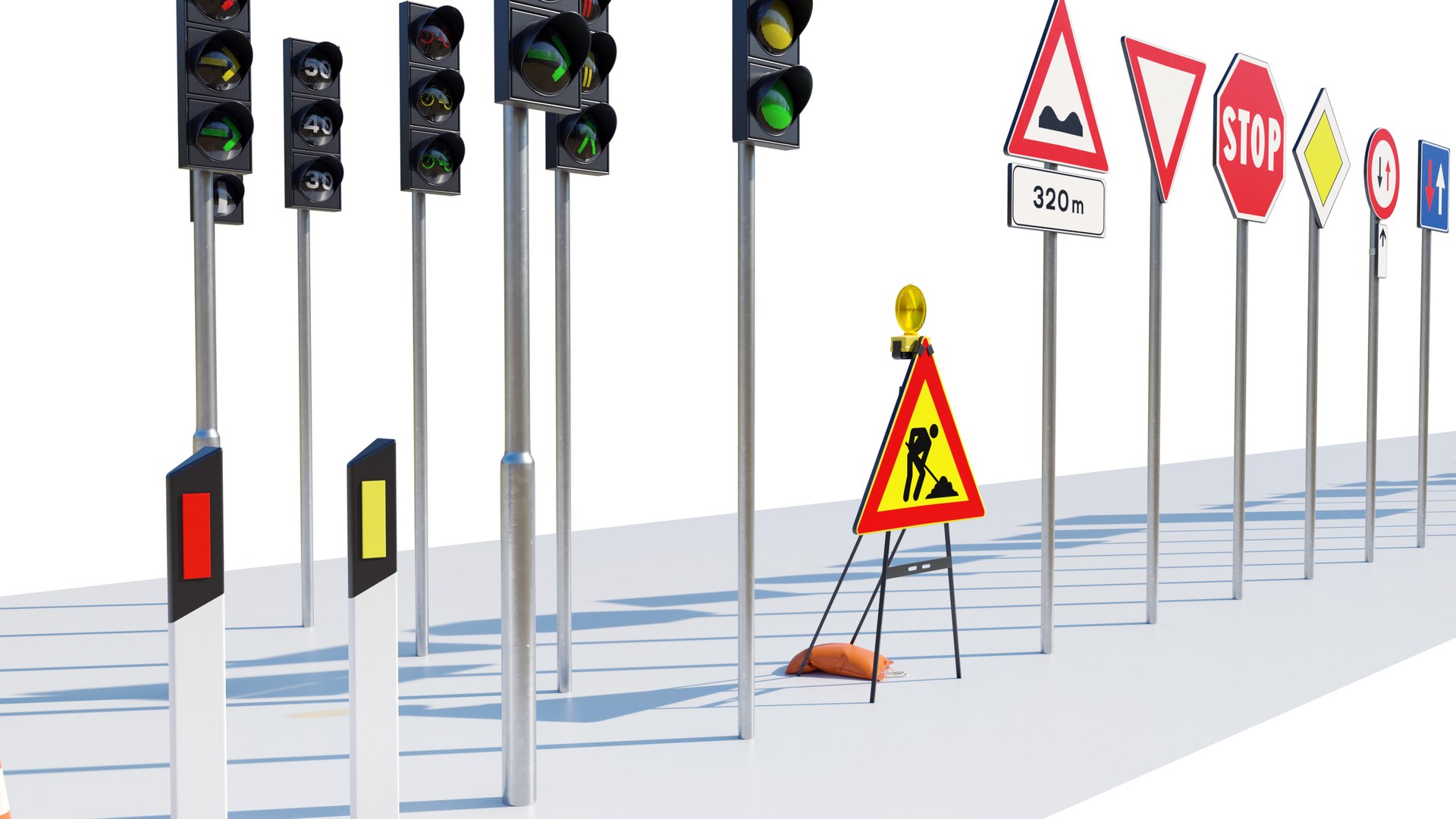 Italian Traffic Signs Collection 3D model - TurboSquid 1956236