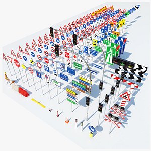 Traffic Signs Blender Models for Download | TurboSquid