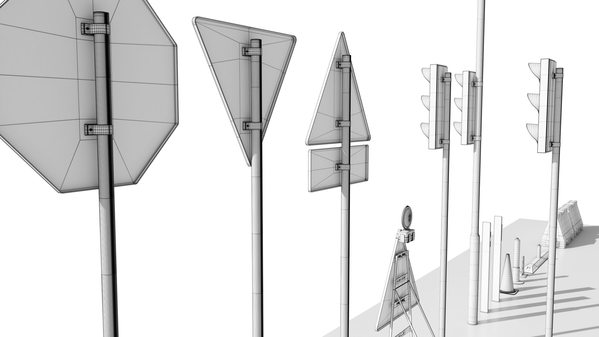 Italian Traffic Signs Collection 3D model - TurboSquid 1956236