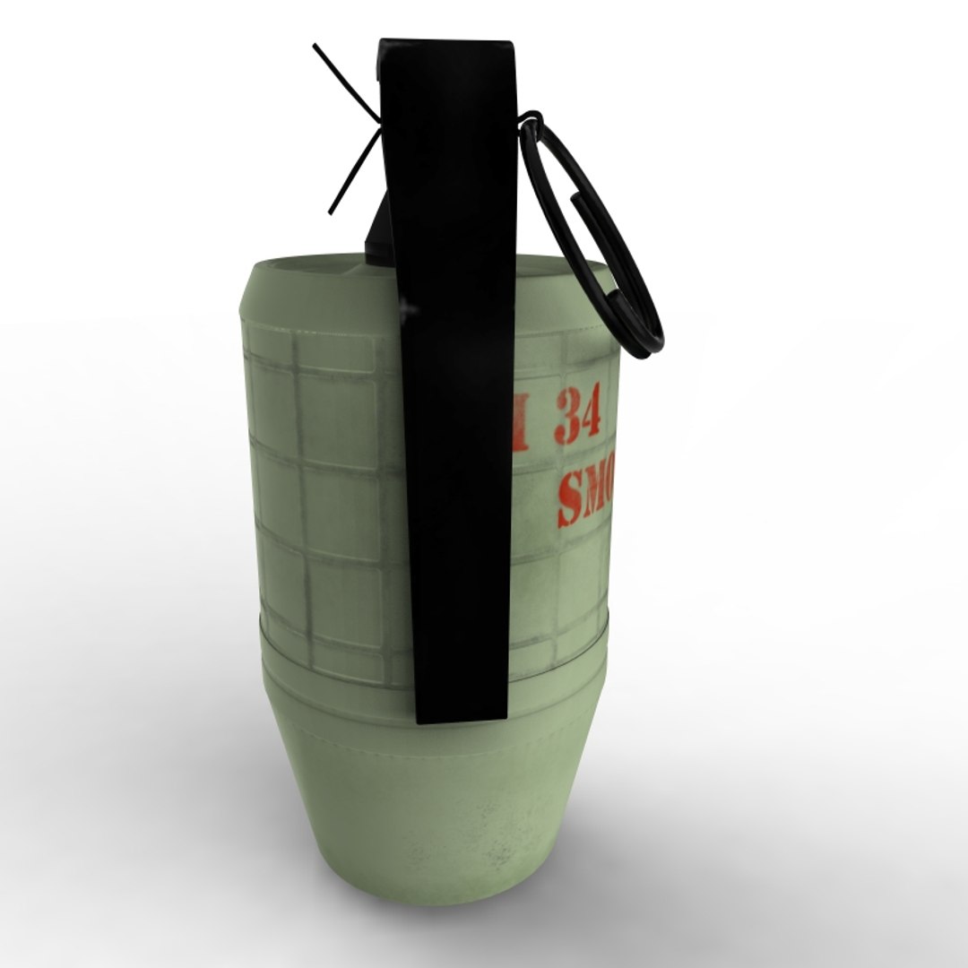M34 Smoke Grenade 3d Obj