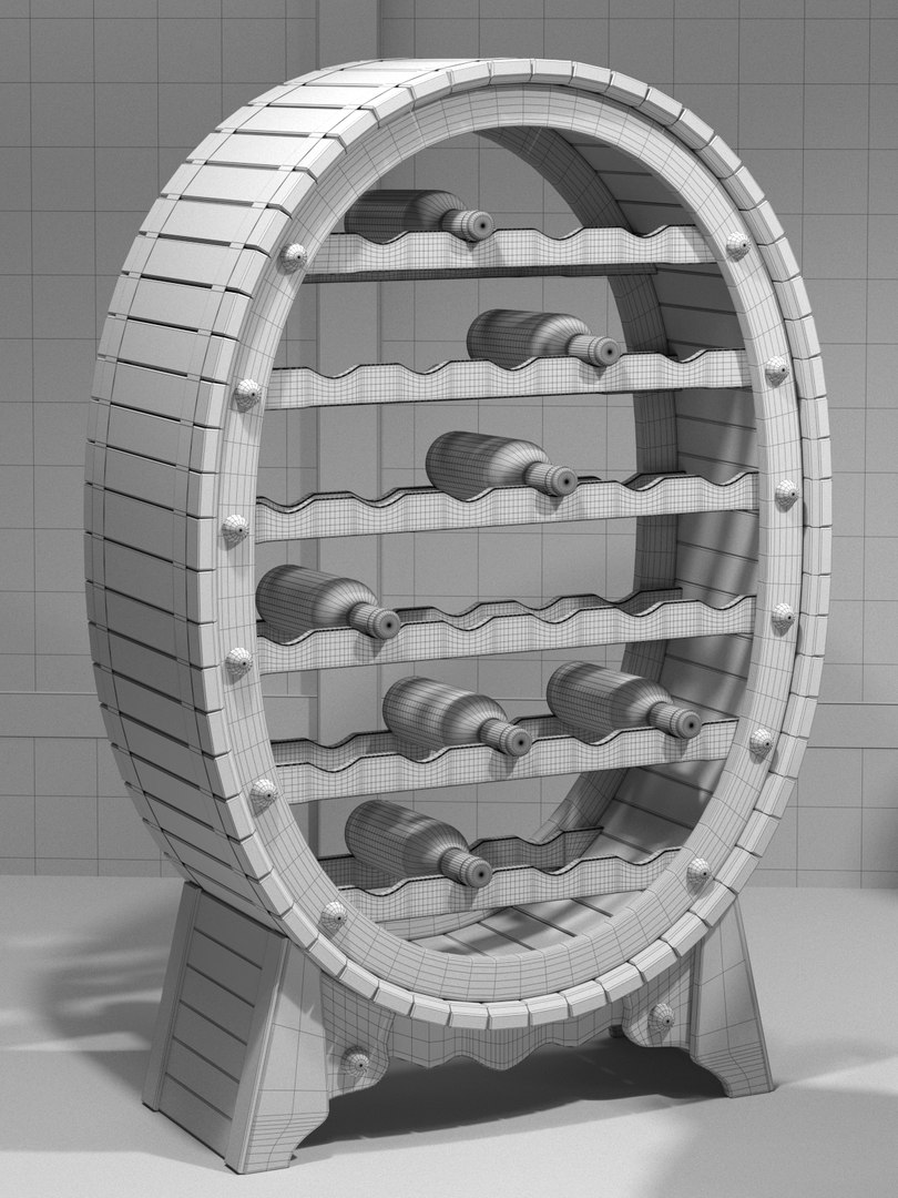 3D Wood Wine Model - TurboSquid 1444444