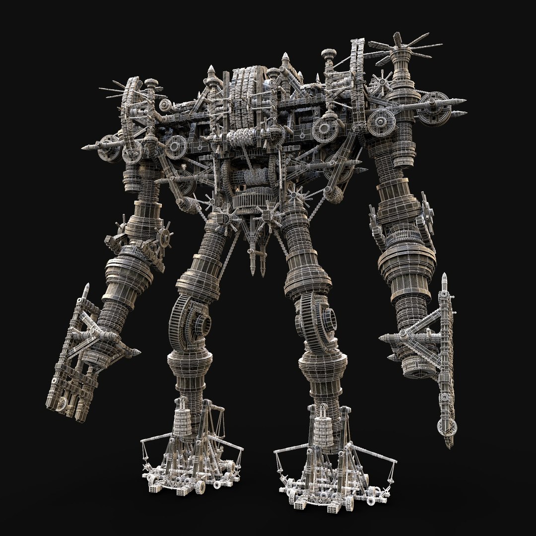 3D MECH GIANT ROBOT SIEGE ENGINE MACHINE WAR AAA CONSTRUCTION MECHA ...