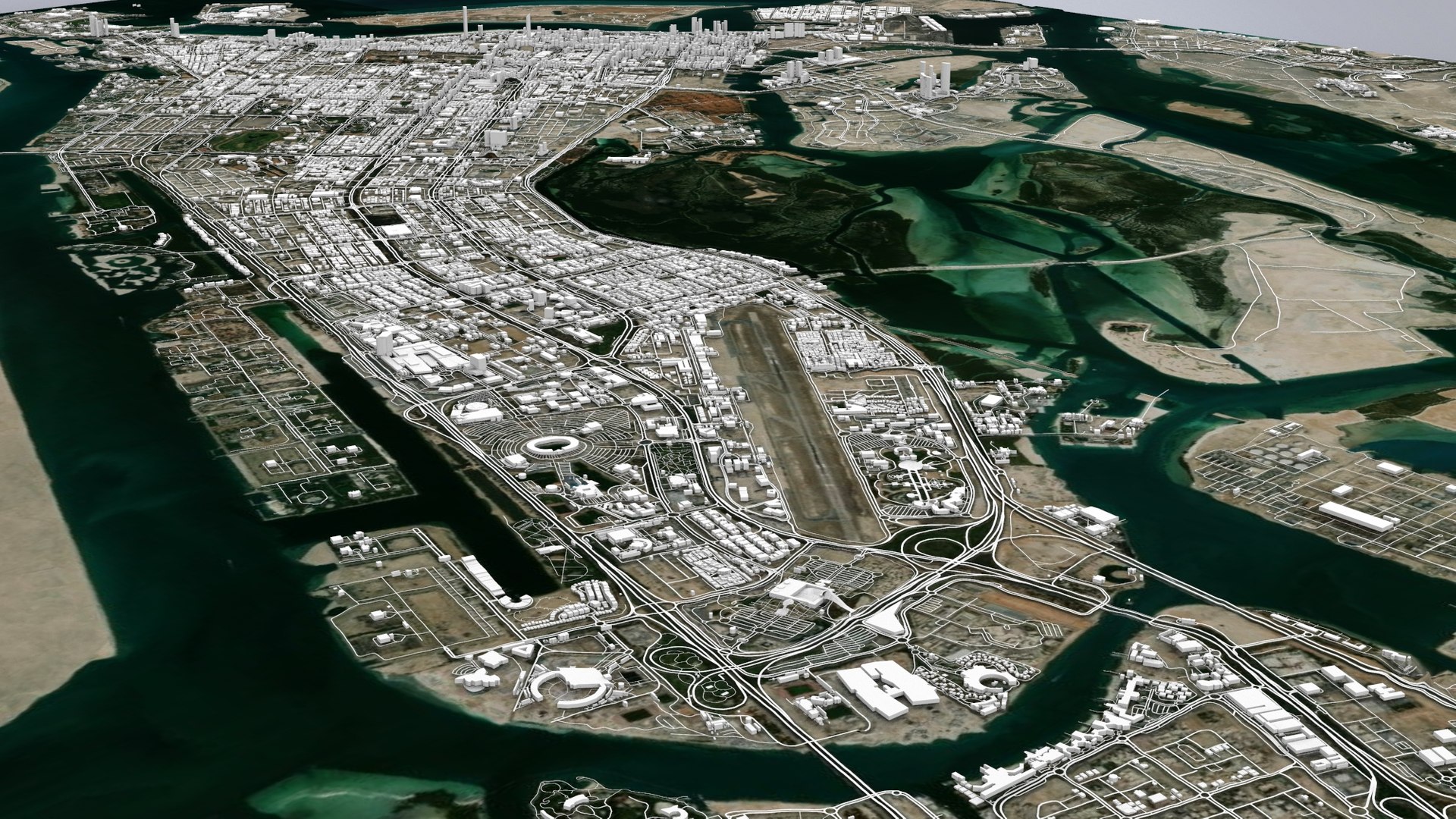 Cityscape Abu Dhabi United Arab Emirates 3D Model - TurboSquid 1796902
