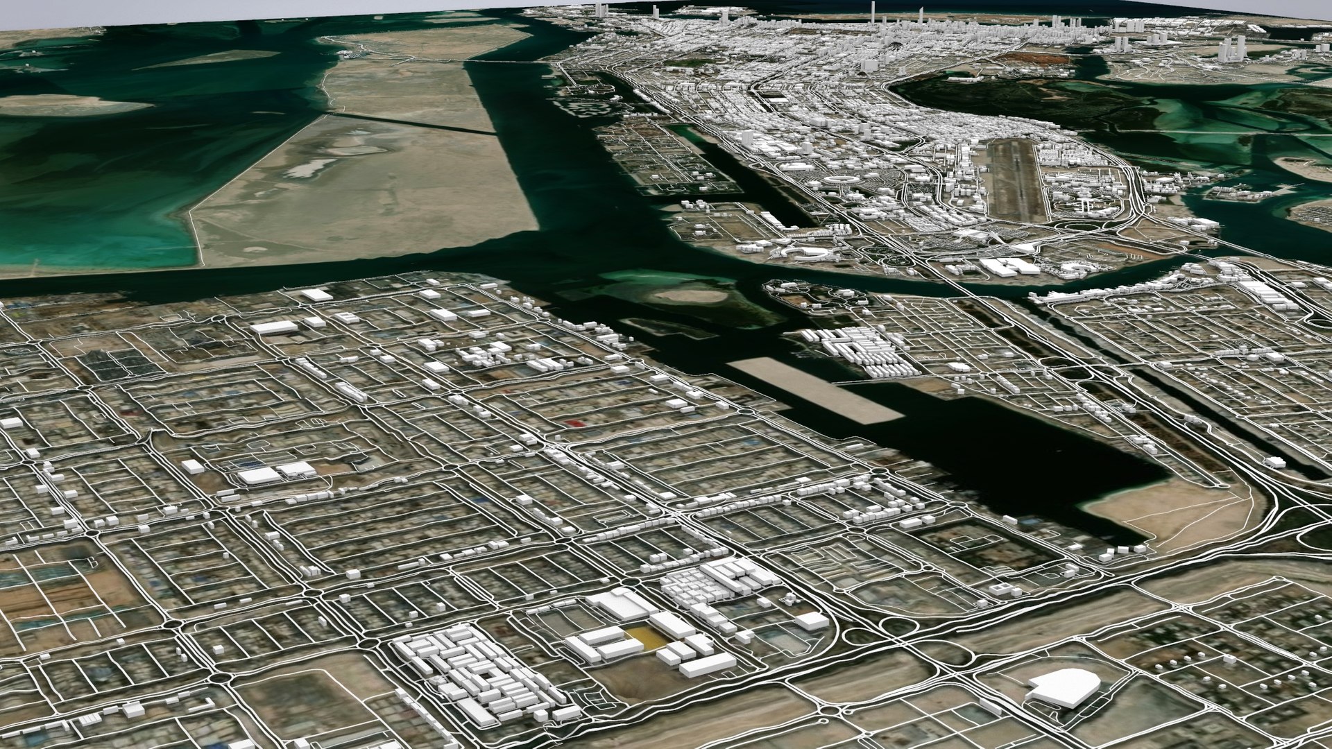 Cityscape Abu Dhabi United Arab Emirates 3D Model - TurboSquid 1796902