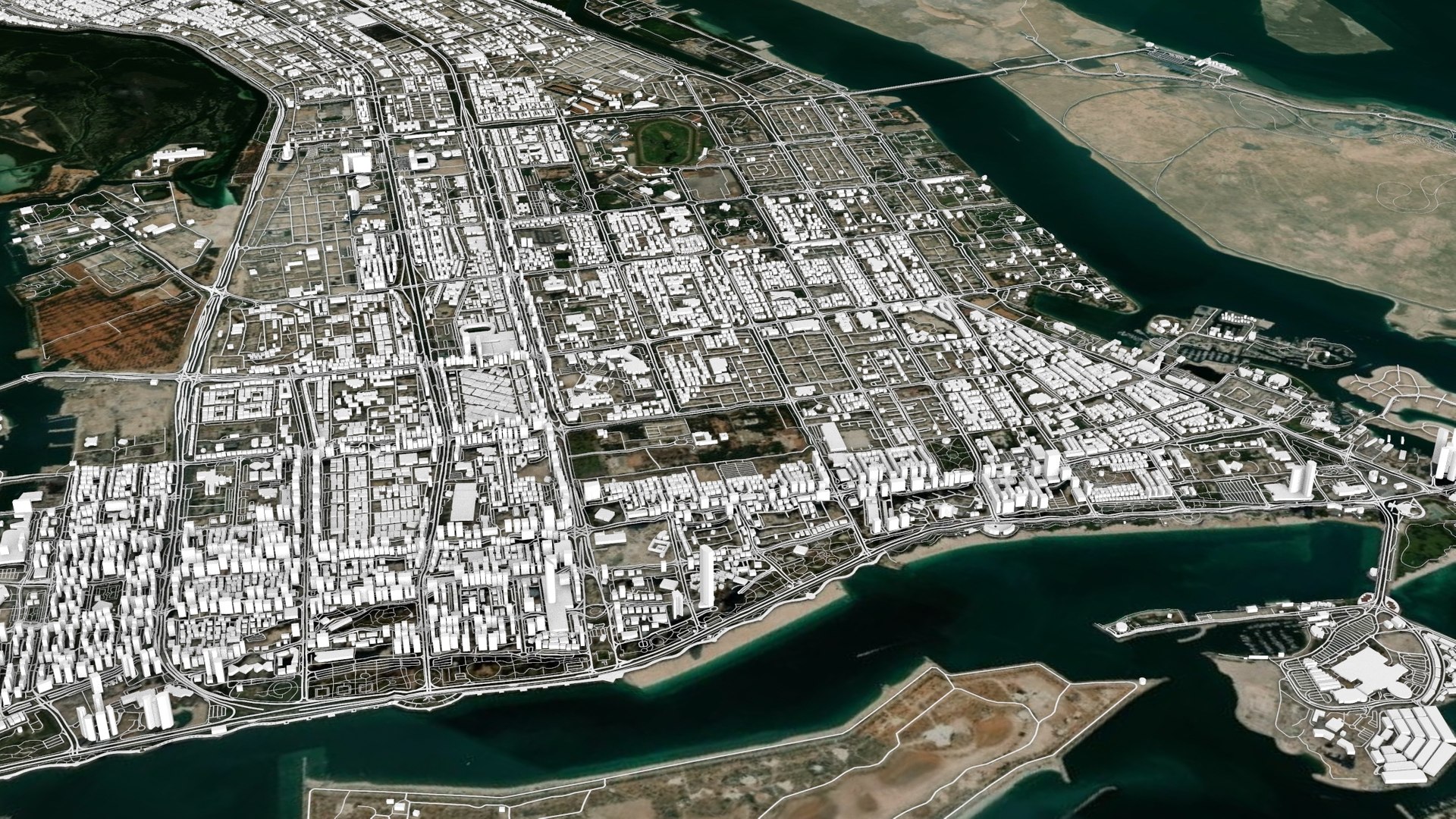 Cityscape Abu Dhabi United Arab Emirates 3D Model - TurboSquid 1796902