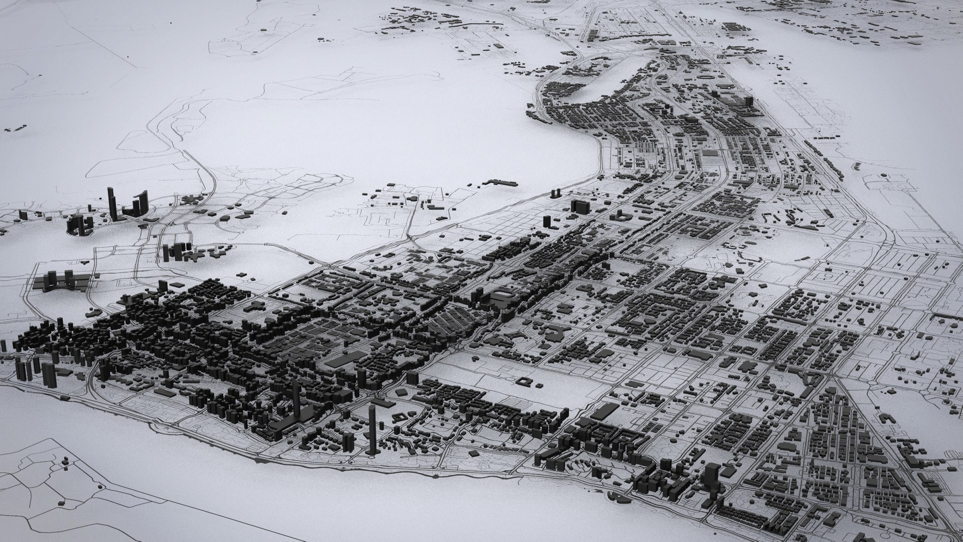 Cityscape Abu Dhabi United Arab Emirates 3D Model - TurboSquid 1796902