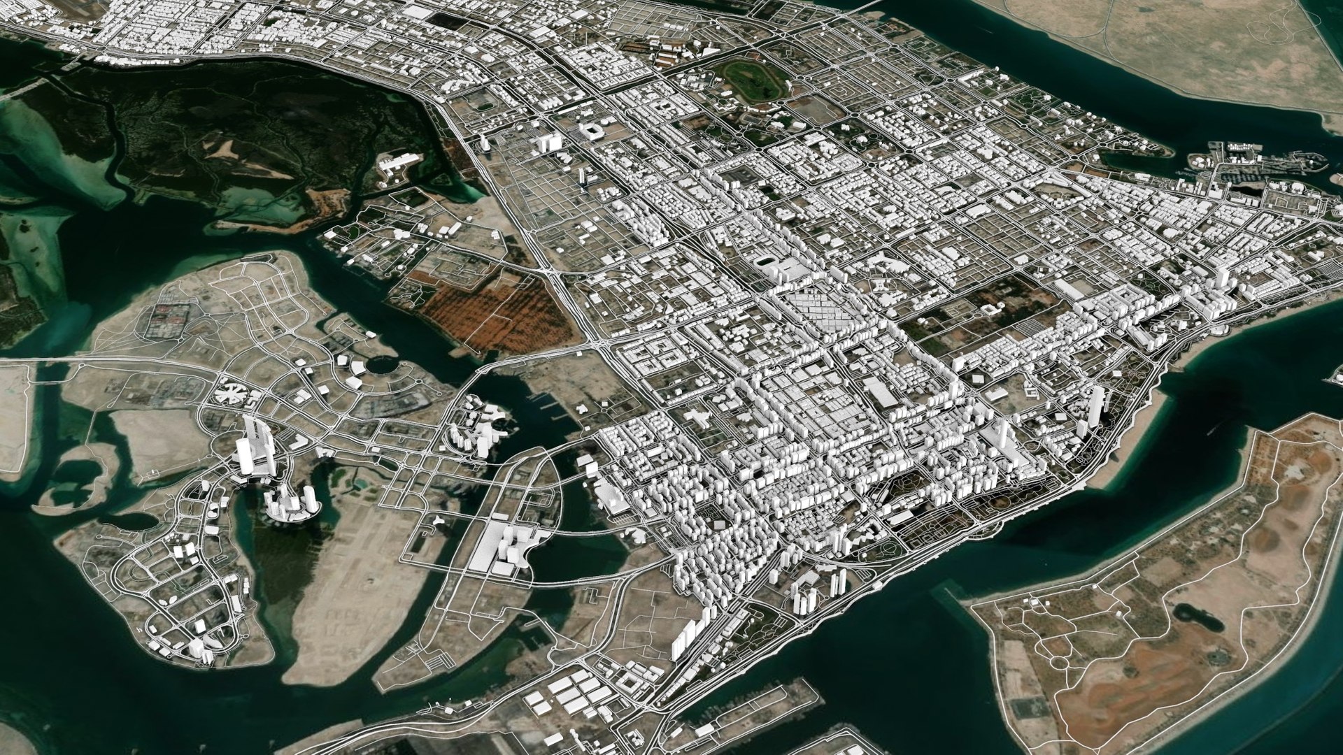 Cityscape Abu Dhabi United Arab Emirates 3D Model - TurboSquid 1796902