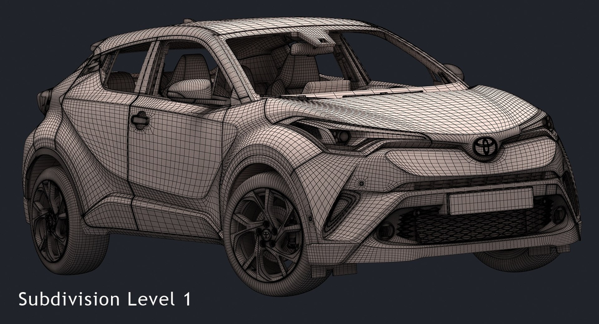 2017 toyota c-hr 3D model | 1147628 | TurboSquid