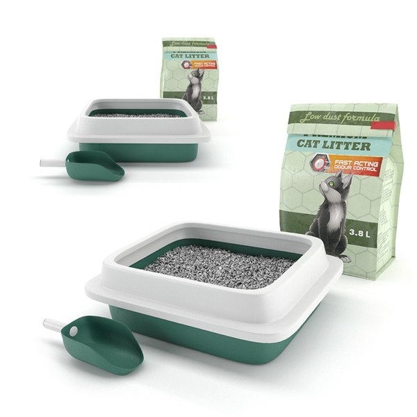 3D litter box cat model - TurboSquid 1397633