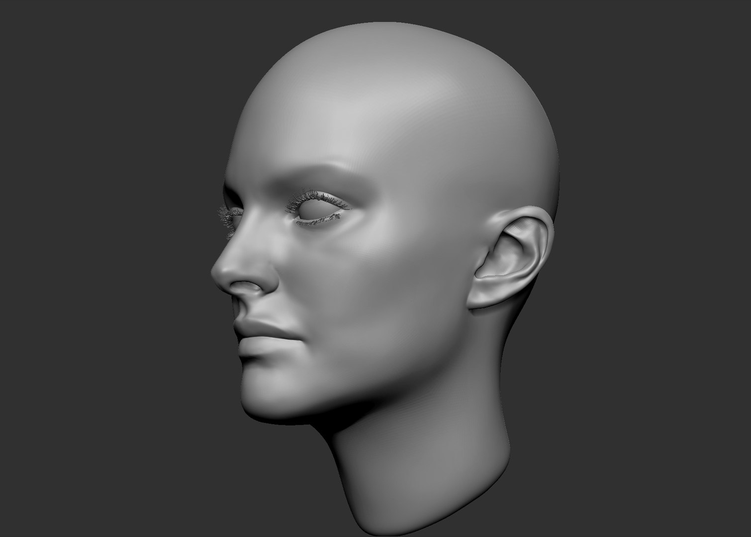Beauty Female Head Obj
