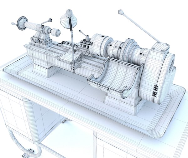 3D Industrial lathe machine tool MN-80A model - TurboSquid 1858222