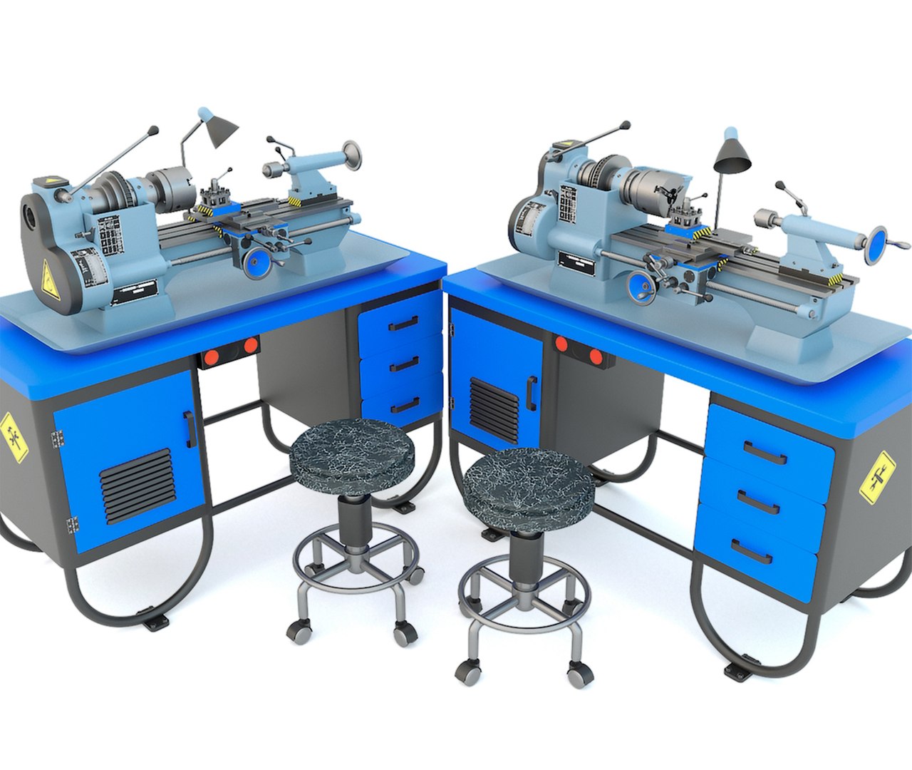 3D Industrial Lathe Machine Tool MN-80A Model - TurboSquid 1858222