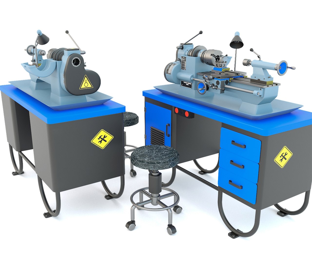 3D Industrial Lathe Machine Tool MN-80A Model - TurboSquid 1858222