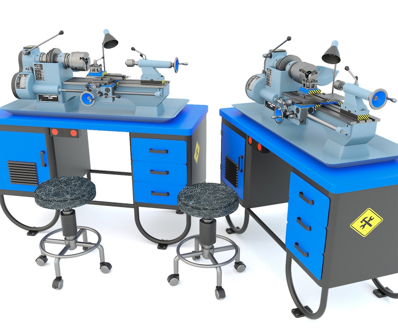 3D Industrial Lathe Machine Tool MN-80A Model - TurboSquid 1858222