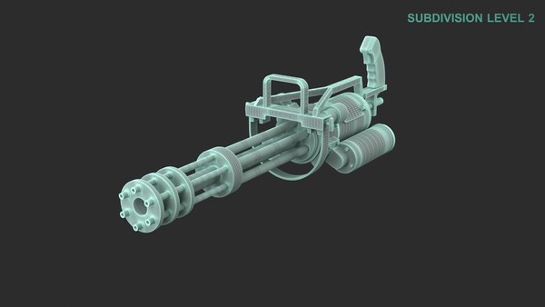 Minigun 3D model - TurboSquid 1925250