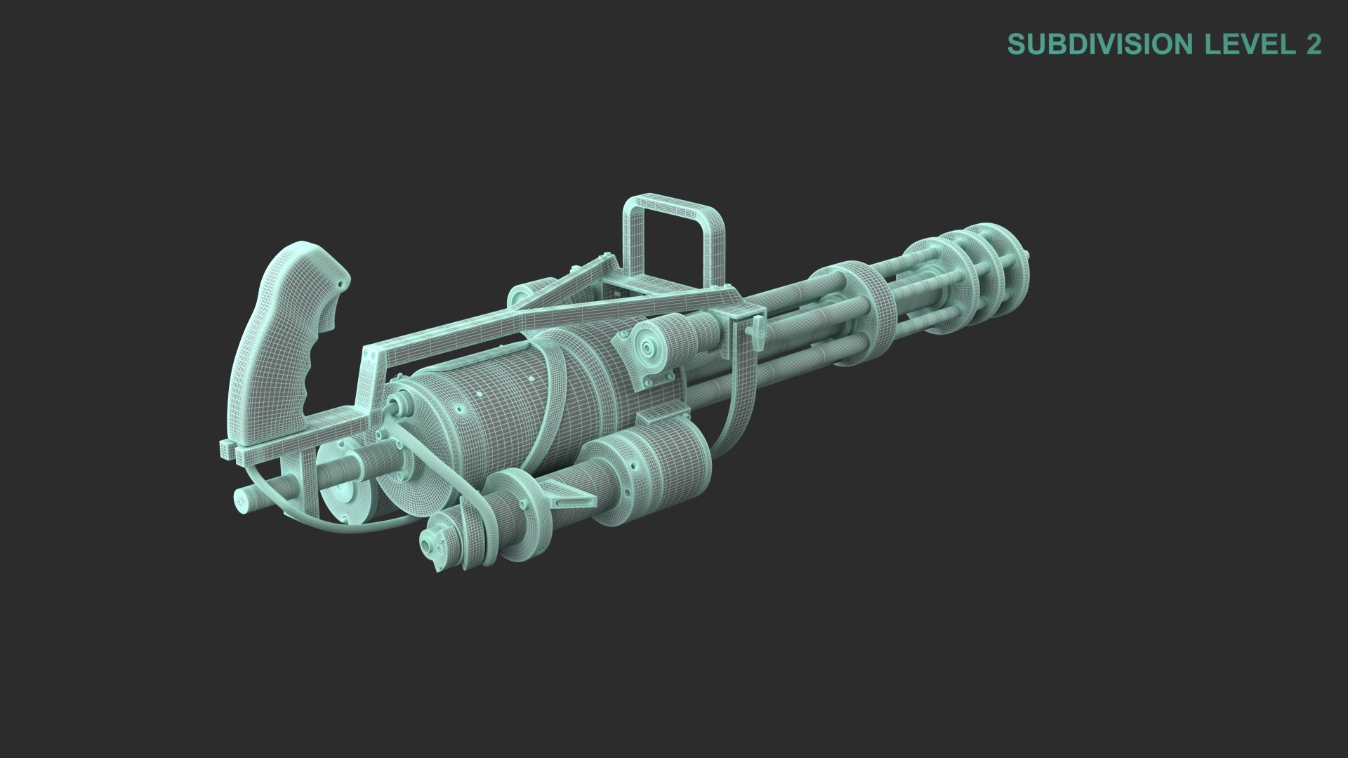 Minigun 3D model - TurboSquid 1925250
