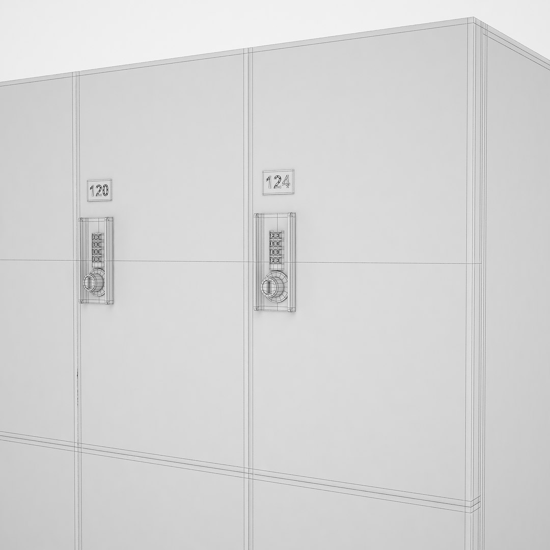 Commercial lockers lock 3D model - TurboSquid 1436815