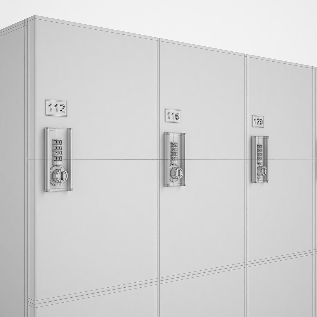 Commercial lockers lock 3D model - TurboSquid 1436815