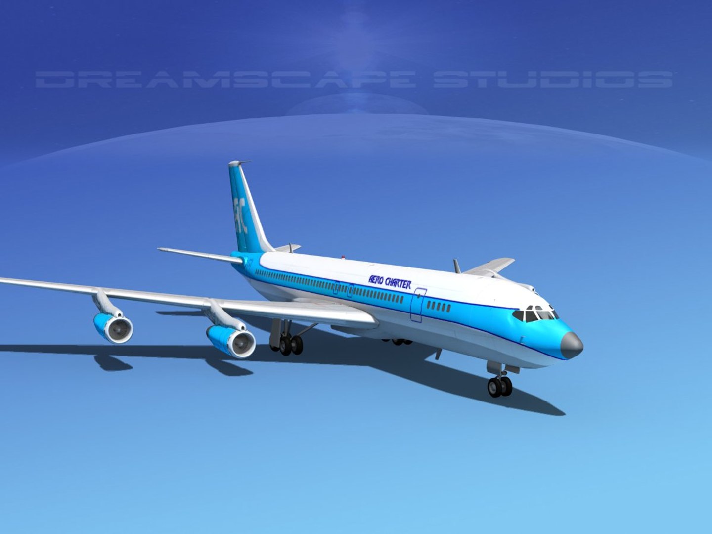 3d dwg 707-320 airlines boeing 707