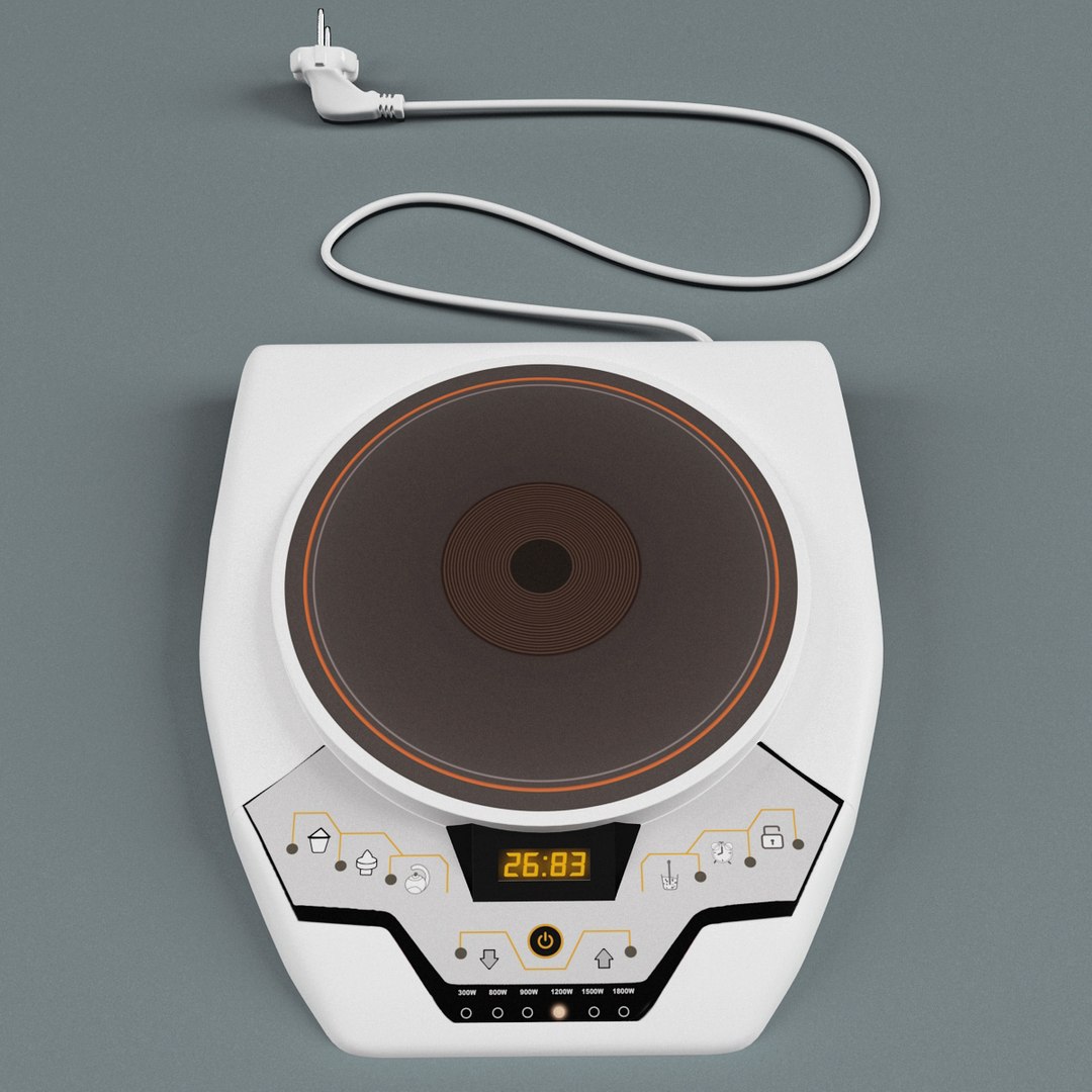 Single Electric Stove 3d Model