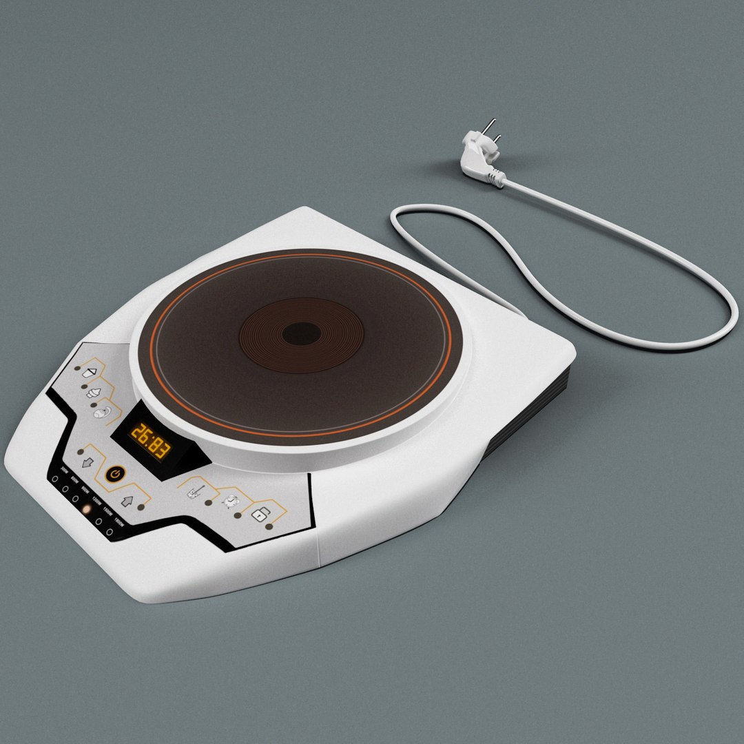 Single Electric Stove 3d Model