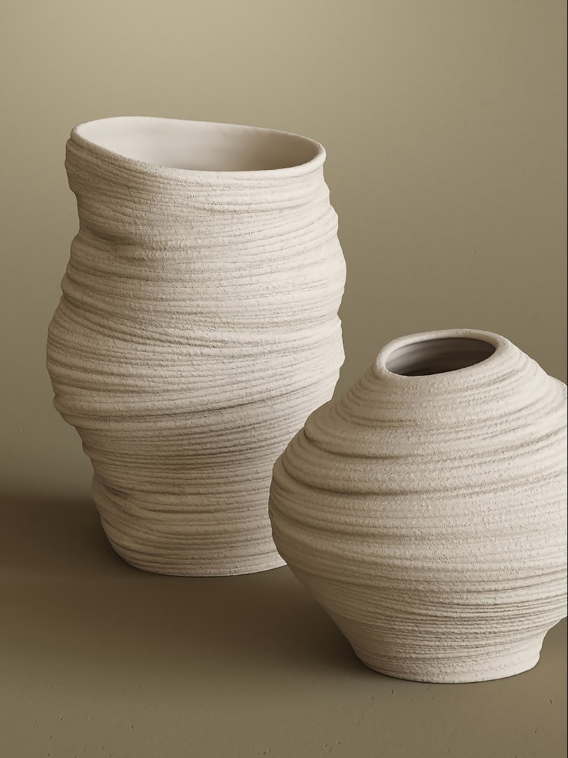 Textured Asymmetrical Vases 3D Model - TurboSquid 2152747