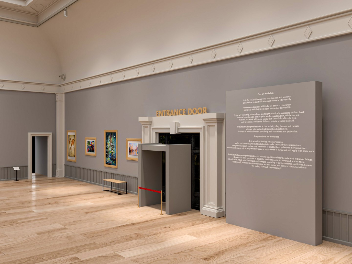 3D Art Gallery Exhibition 3 Model - TurboSquid 2141929