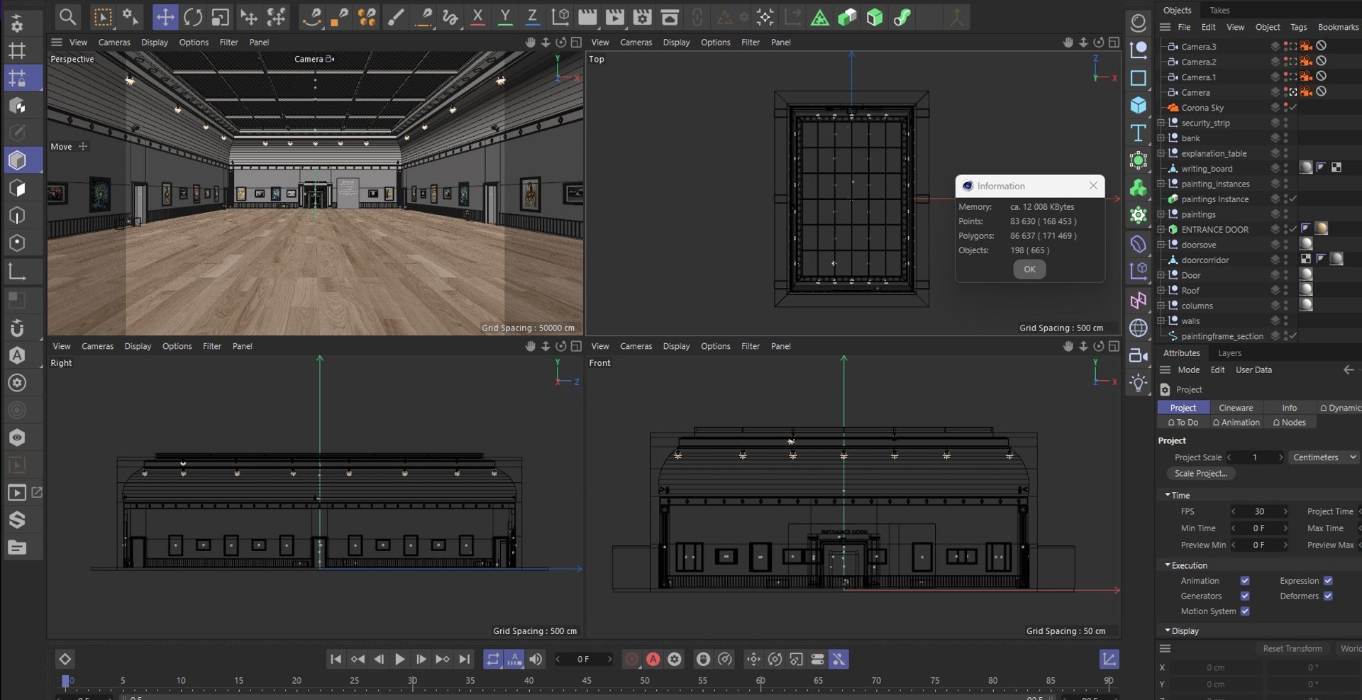3D Art Gallery Exhibition 3 Model - TurboSquid 2141929