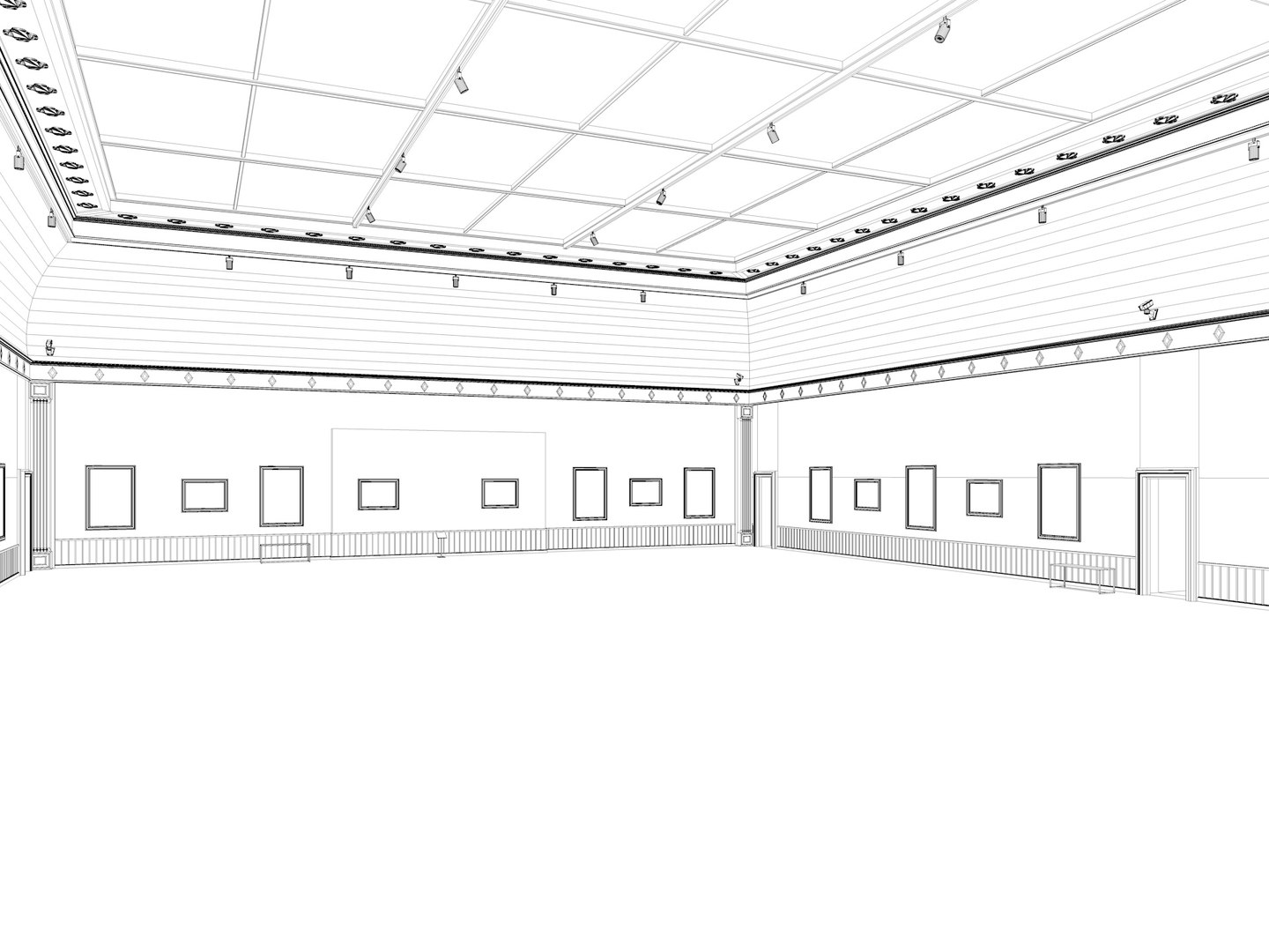 3D Art Gallery Exhibition 3 Model - TurboSquid 2141929