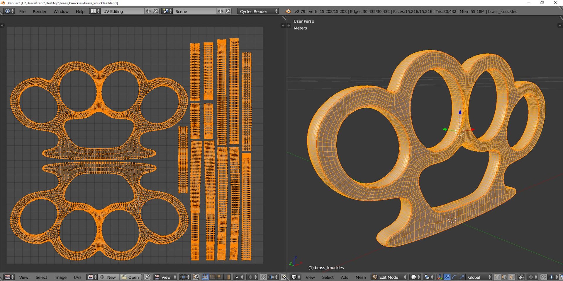 3D Brass Knuckles - TurboSquid 1155976