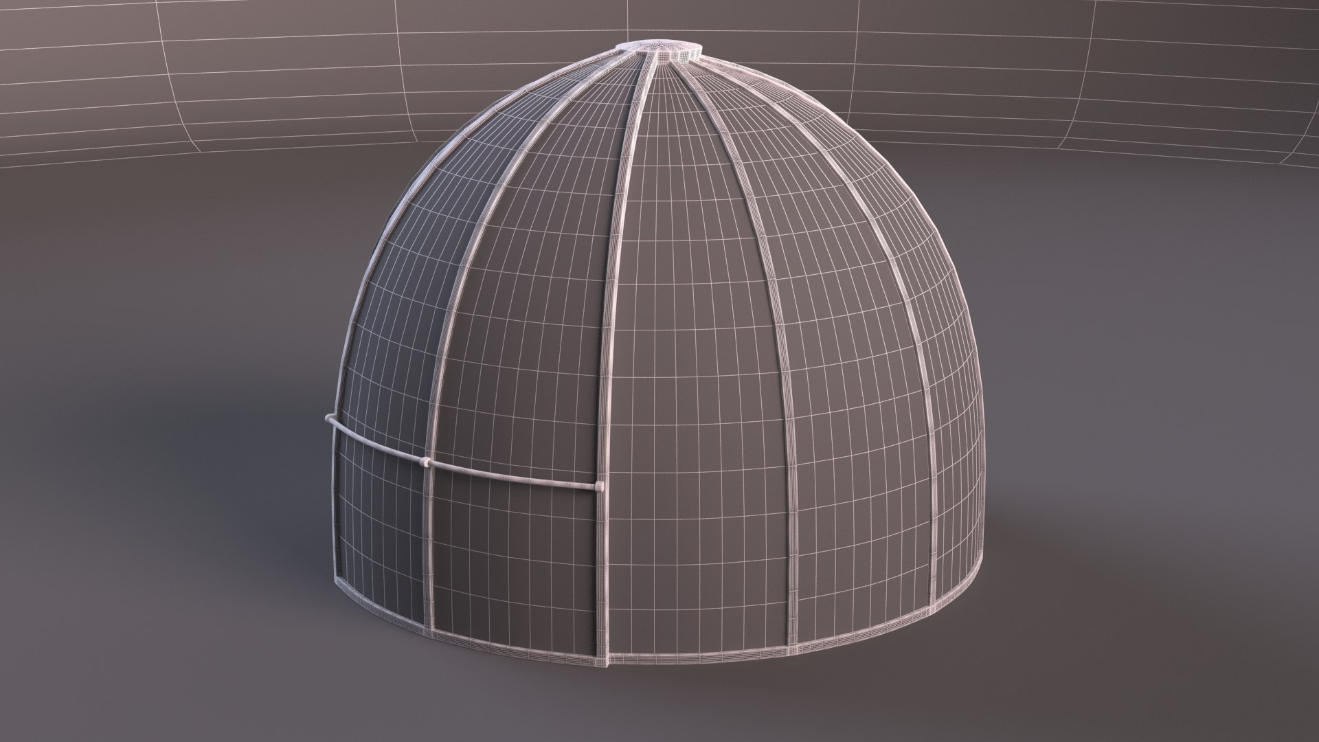 Segmental Dome House 3D Model - TurboSquid 1788338