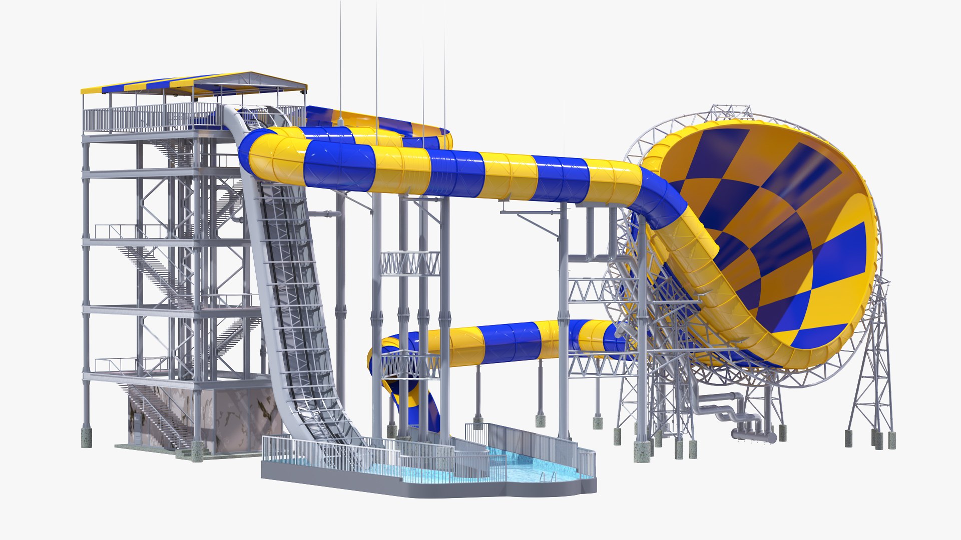 Water slide 3D model - TurboSquid 1516697