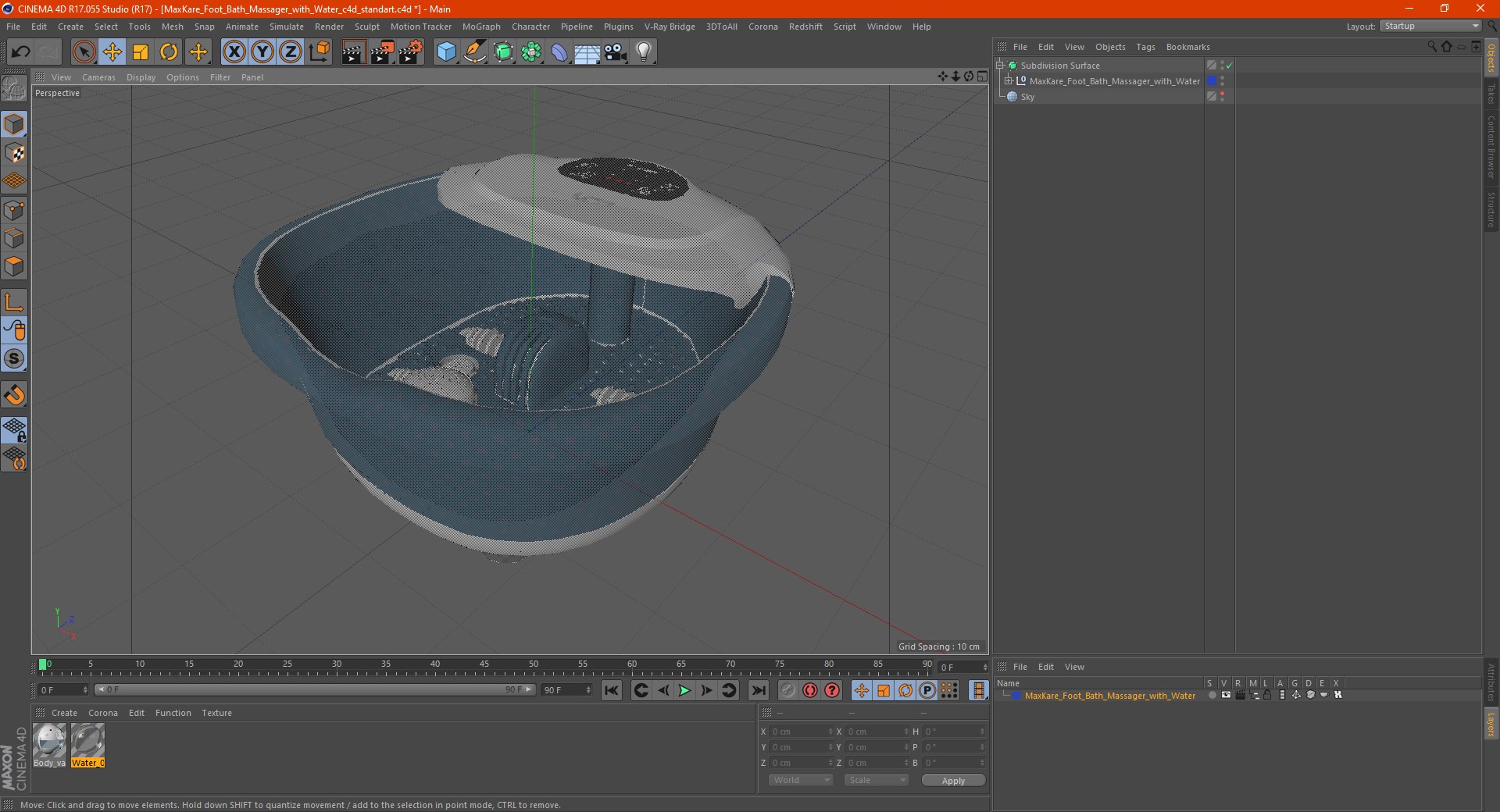 3D MaxKare Foot Bath Massager With Water Model - TurboSquid 1770122