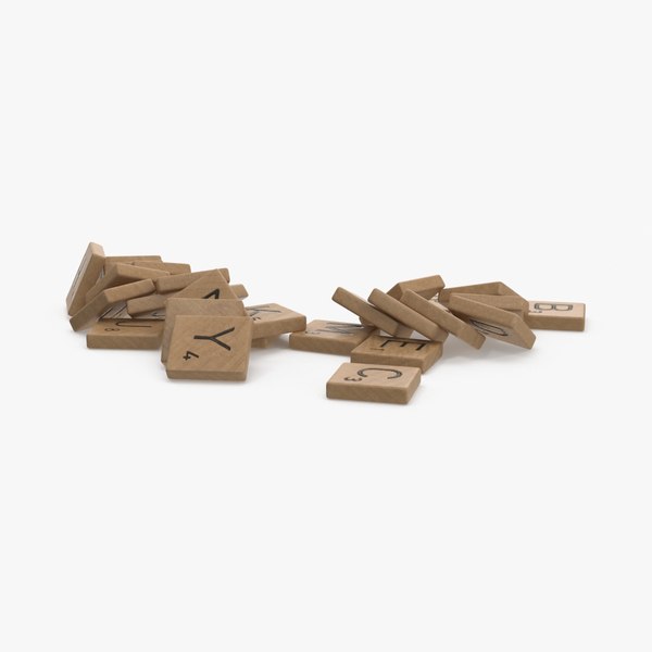 scrabble pieces 3d model