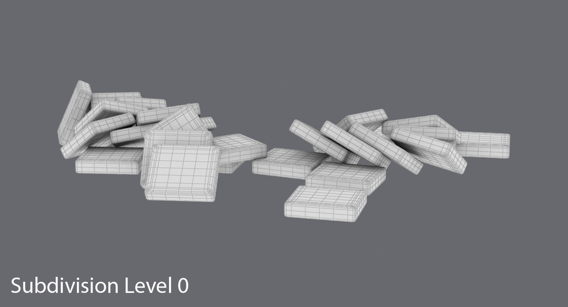 Scrabble Pieces 3d Model