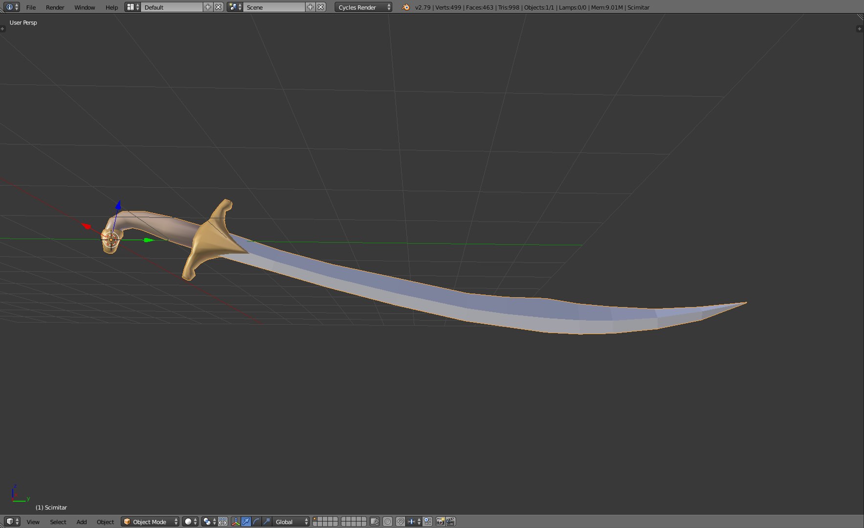 Scimitar Rpg Medieval 3D Model - TurboSquid 1263840