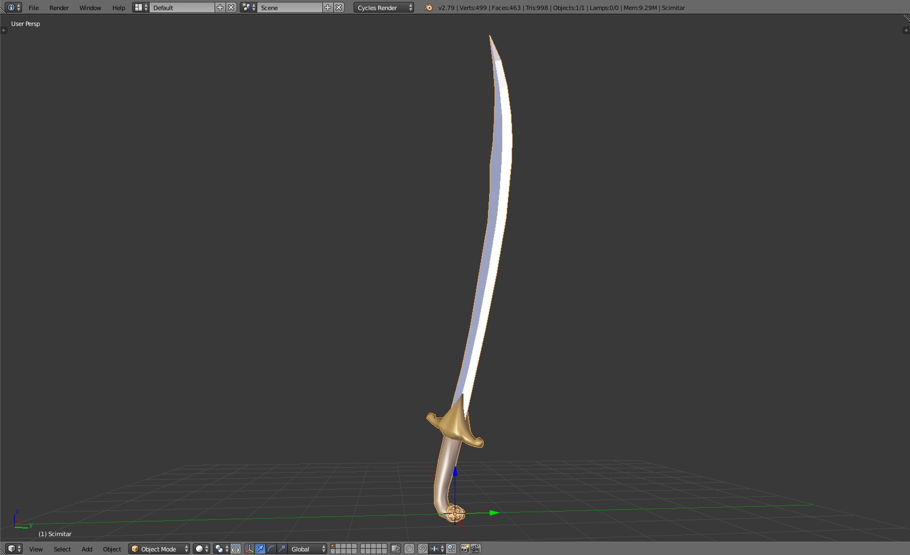 Scimitar Rpg Medieval 3D Model - TurboSquid 1263840