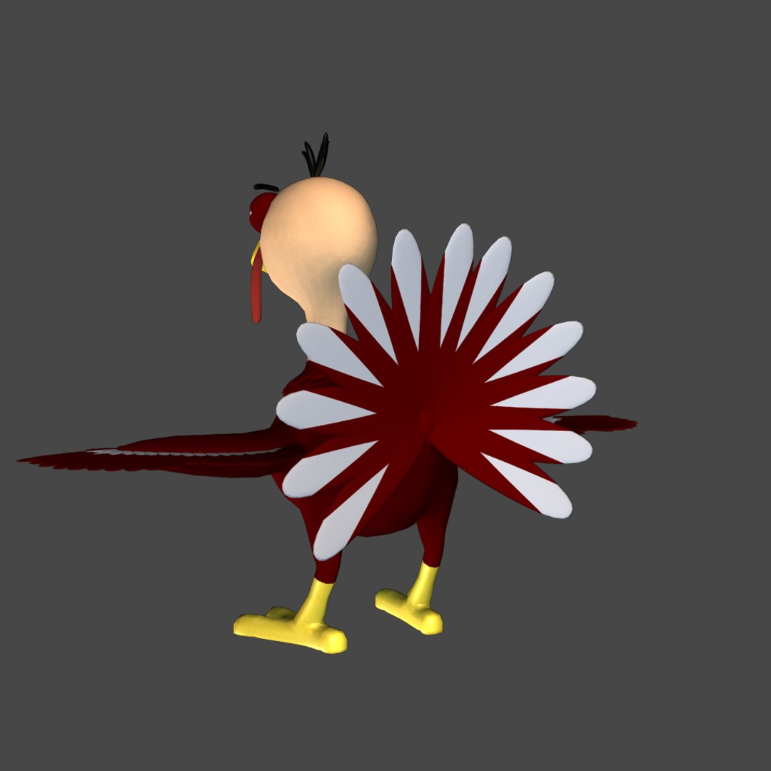 Cartoon Turkey 3D Model - TurboSquid 1254321