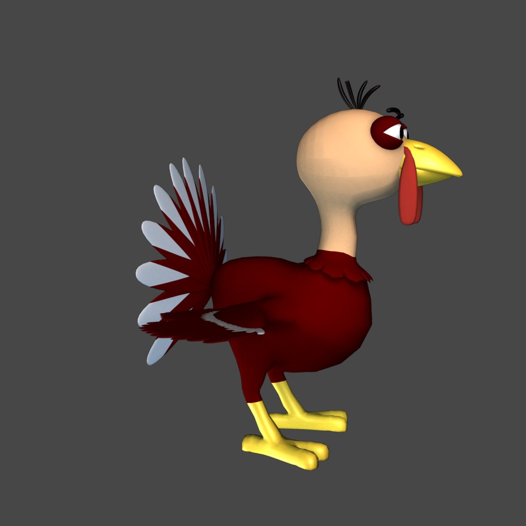 Cartoon Turkey 3D Model - TurboSquid 1254321