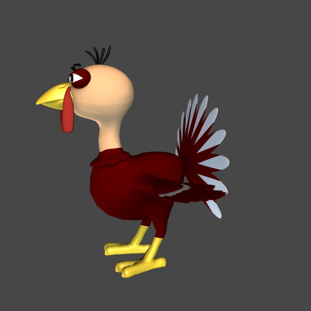 Cartoon Turkey 3D Model - TurboSquid 1254321
