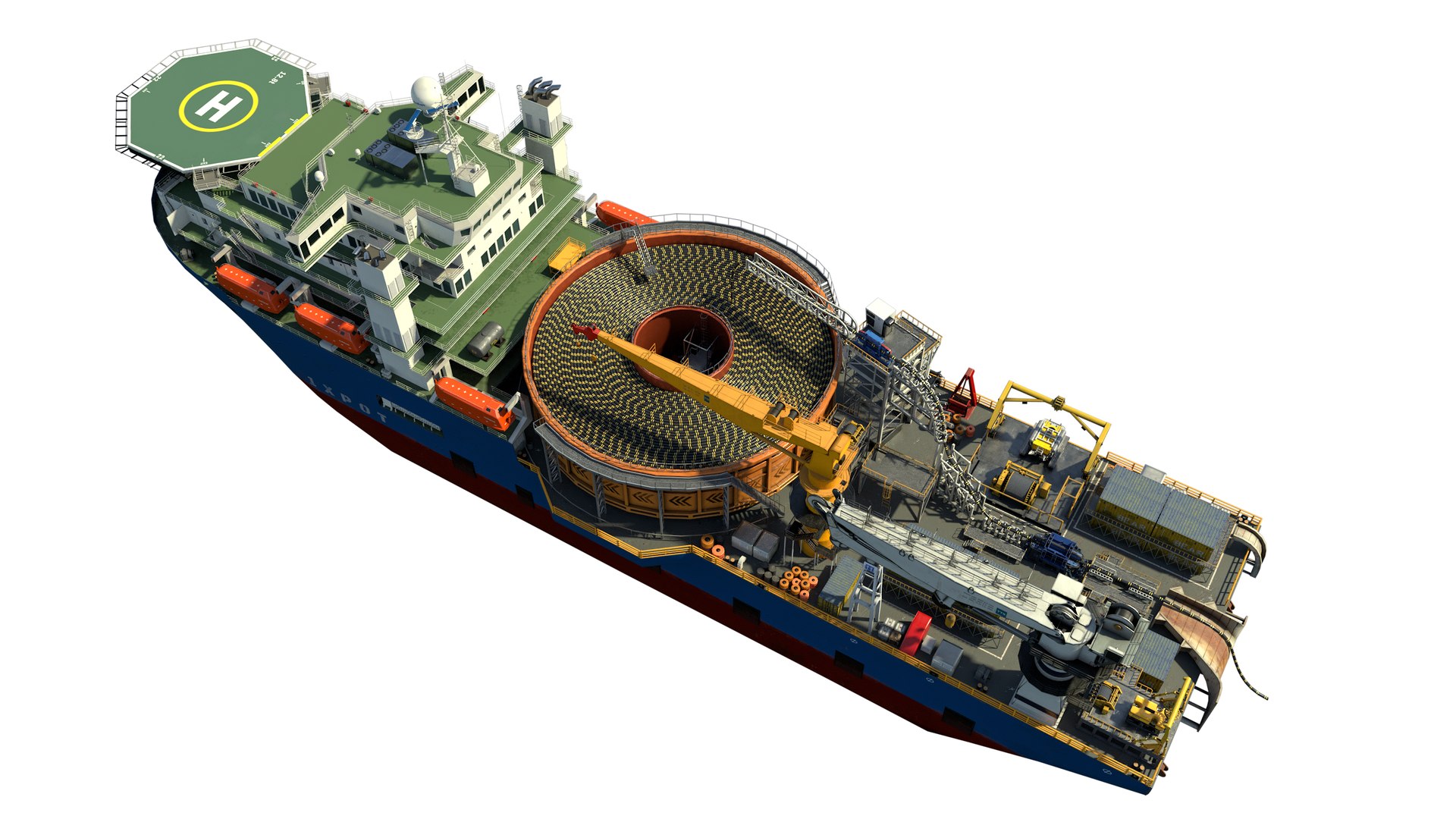 Cable Laying Vessel 3D Model - TurboSquid 2499345