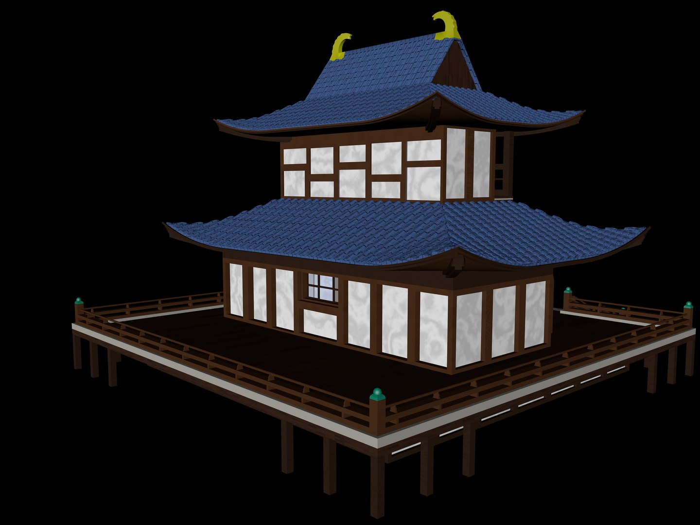 Budhism Temple 3d Model