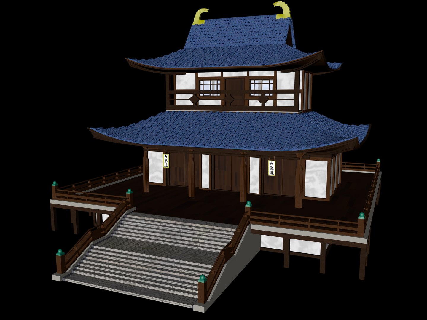 Budhism Temple 3d Model