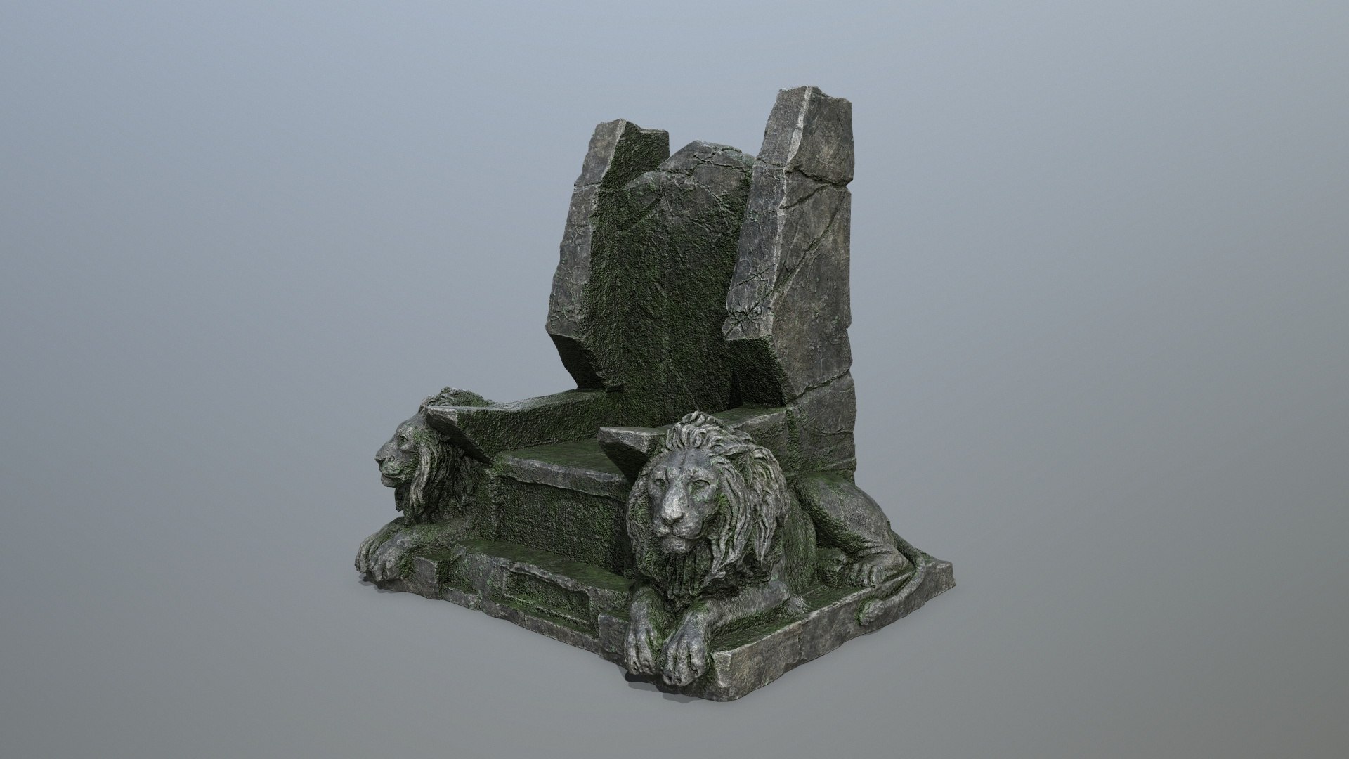 Lion Throne Model - TurboSquid 2299672