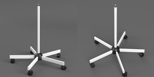 3D 5 wheels rolling stand base - TurboSquid 2003262